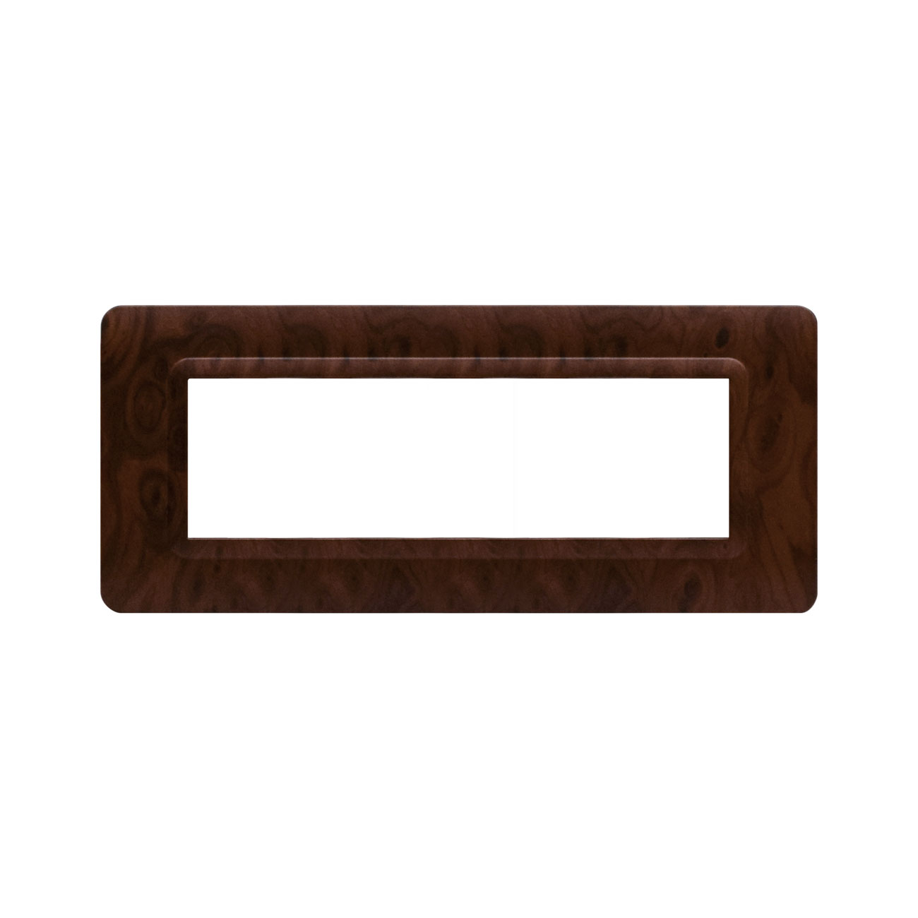 44PY07RD - Placca tecnopolimero, S44 colore radica opaca - 7 Mod.