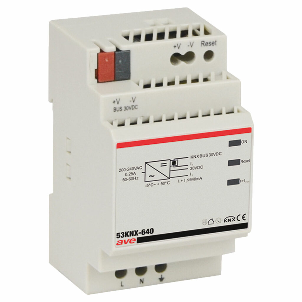 53KNX-640 - Alimentatore di sistema 30Vcc 640mA - KNX - 3 Mod. DIN